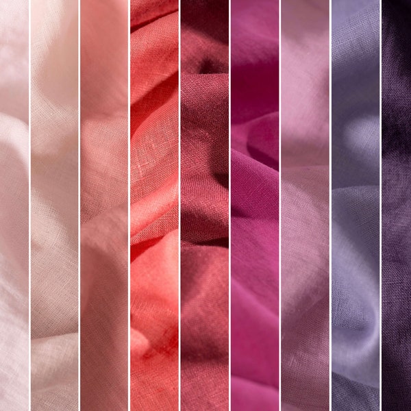 Pink Linen Fabric - Etsy