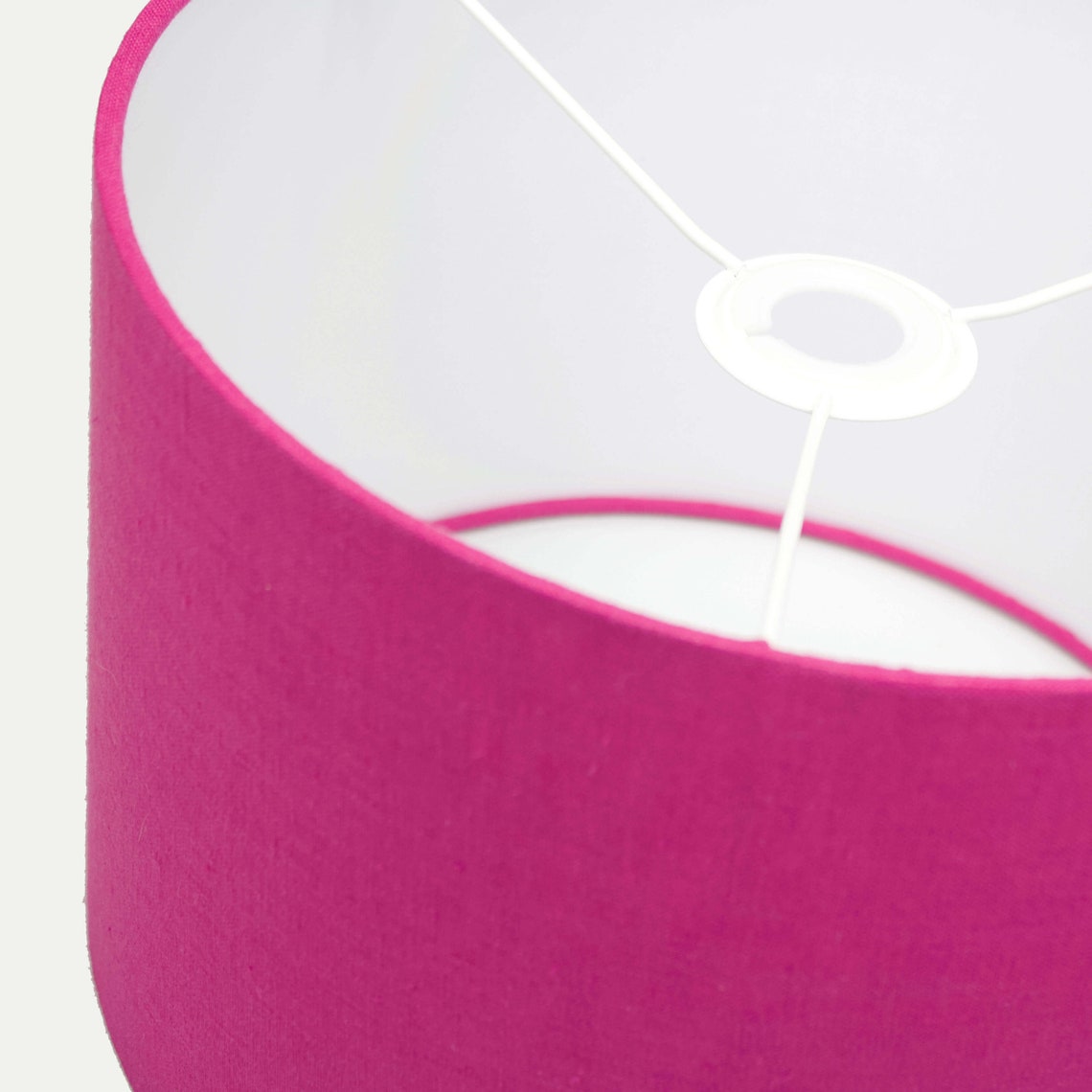 Linen Hot Pink Lamp Shade, UNO Drum Bright Fuchsia Pink Lampshade for ...