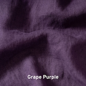 Purple Linen Fabrics by the Metre, Stonewashed Softened Lithuanian ...