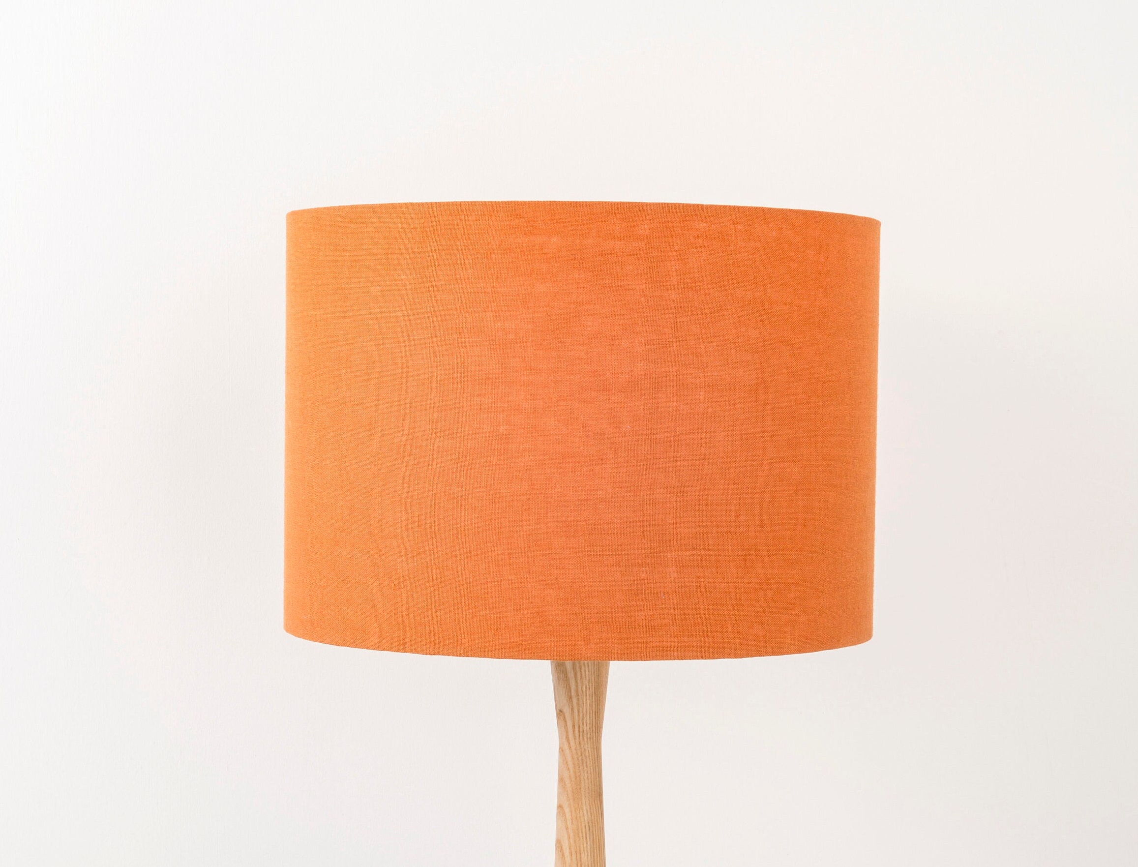 Linen Pumpkin Orange Lampshade, Orange Lamp Shade for Table Lamp, Floor ...