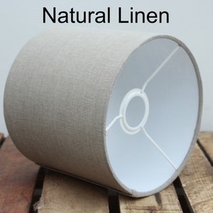 Natural Linen Lampshades, Earthy Tone Stonewashed Fabric Lampshades ...