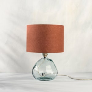 Linen Terracotta Lampshade, Rust Orange Lamp Shade for Floor Lamp ...
