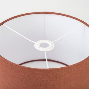 Linen Terracotta Lampshade, Rust Orange Lamp Shade for Floor Lamp ...