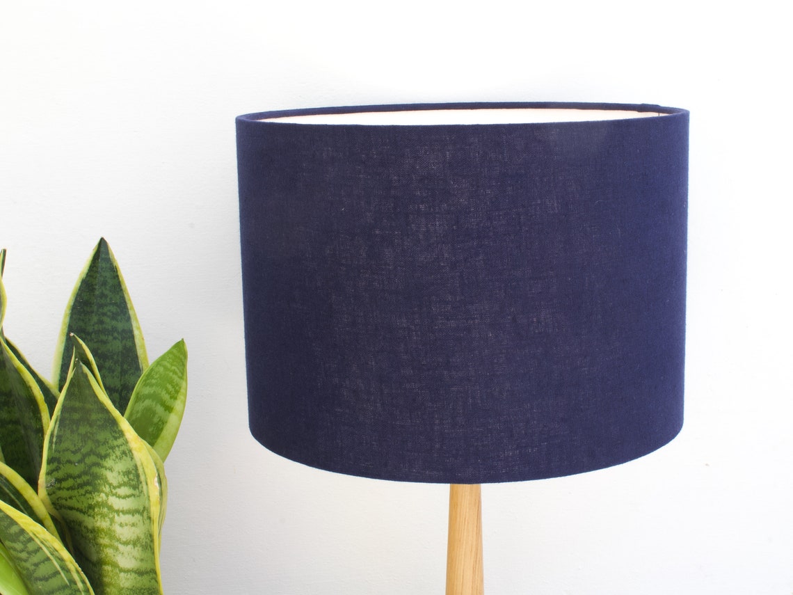 Linen Navy Lamp Shade for Table Lamp Floor or Ceiling Light - Etsy 日本