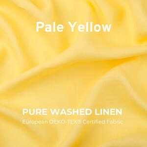 Pale Yellow Linen Fabric by the Metre, Pure Soft Linen Fabric, 205 Gsm ...