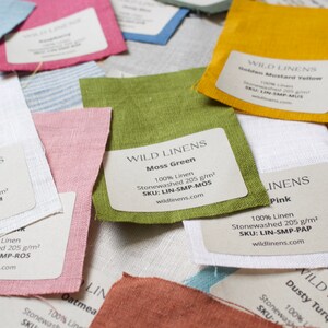 Pale Yellow Linen Fabric by the Metre, Pure Soft Linen Fabric, 205 Gsm ...