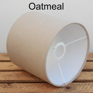 Natural Linen Lampshades, Earthy Tone Stonewashed Fabric Lampshades ...