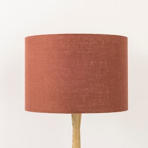 Linen Terracotta Lampshade, Rust Orange Lamp Shade for Floor Lamp ...