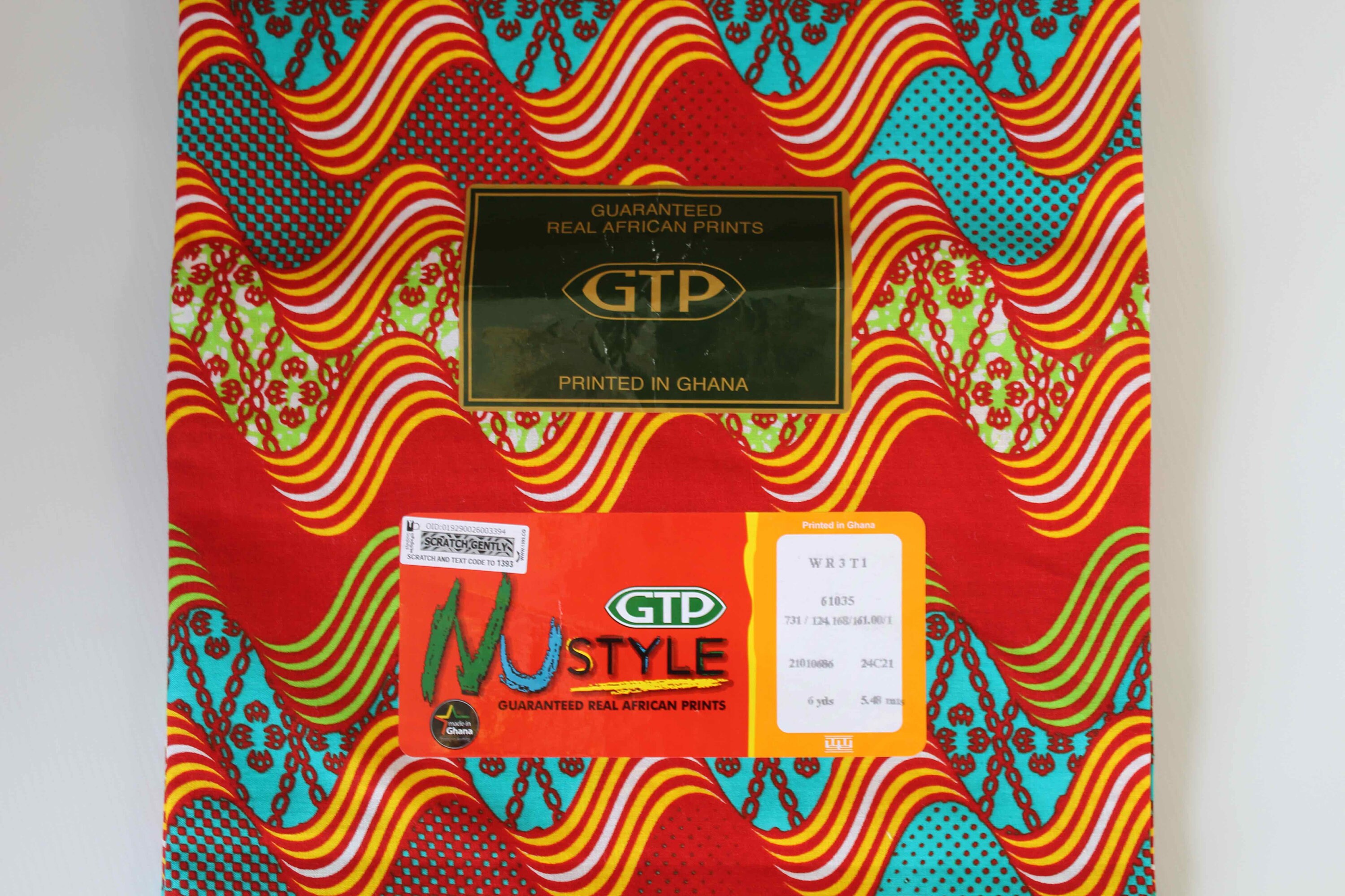 Canvas & Fabric African Wax Print Fabric by the Yard Red & Aqua ...