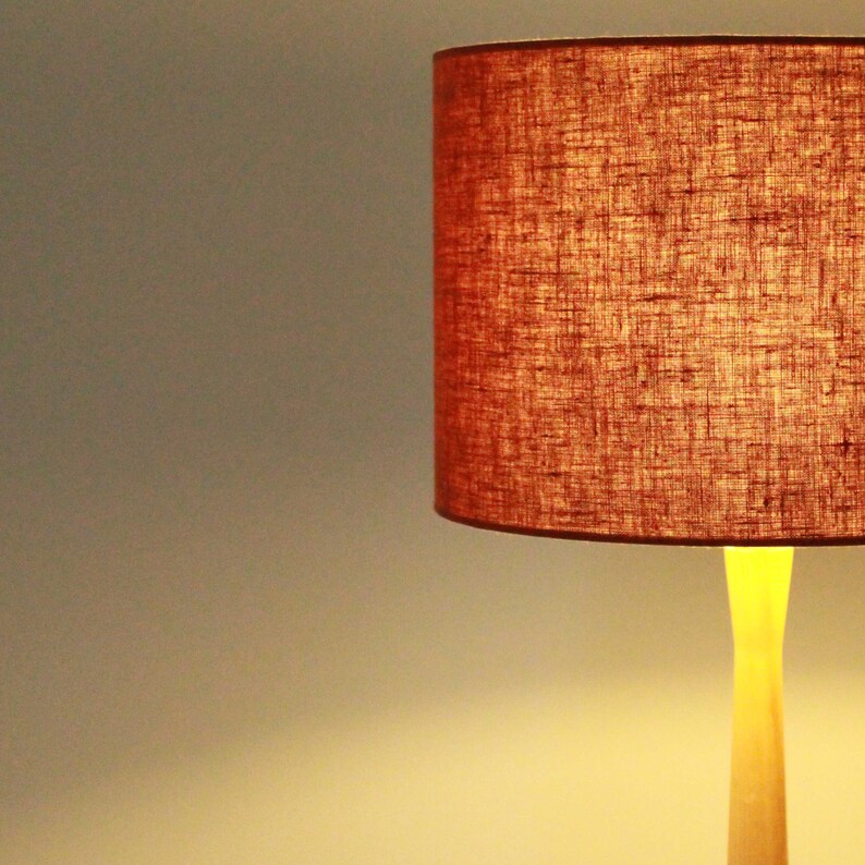 Linen Terracotta Lampshade Rust Orange Lamp Shade for Floor - Etsy