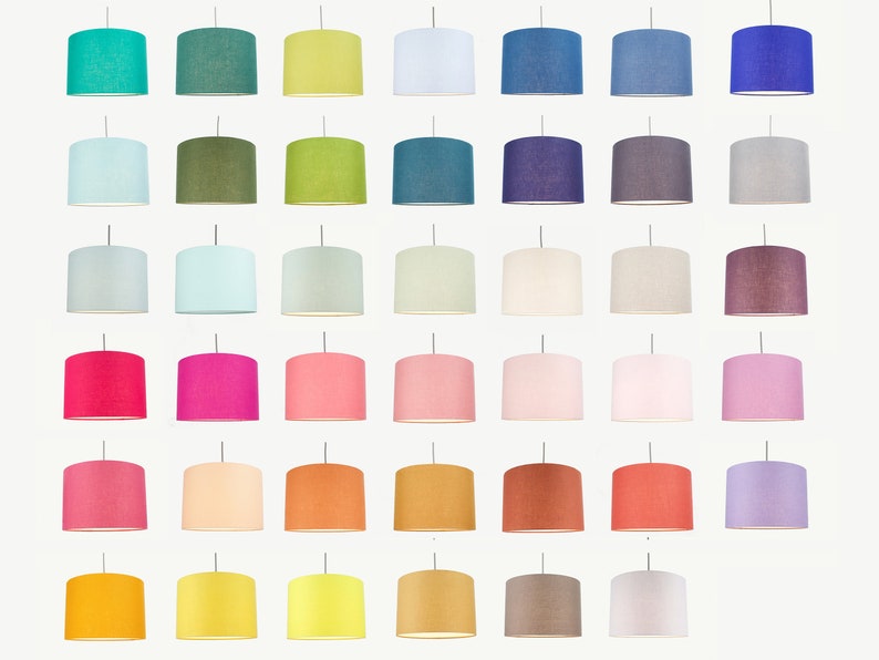 Linen Hot Pink Lamp Shade, UNO Drum Bright Fuchsia Pink Lampshade for ...