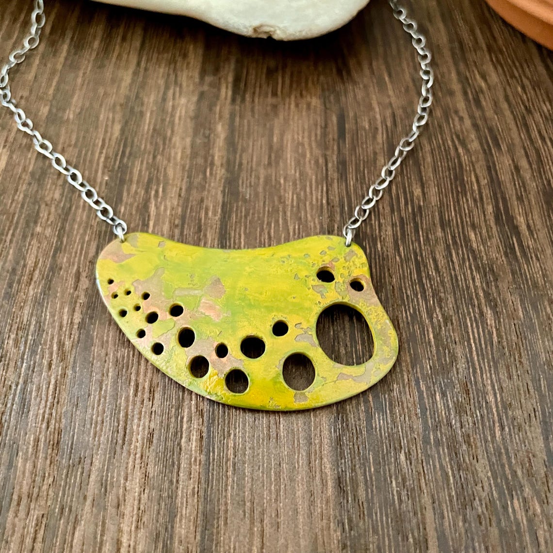 Yellow Shell Necklace - Etsy