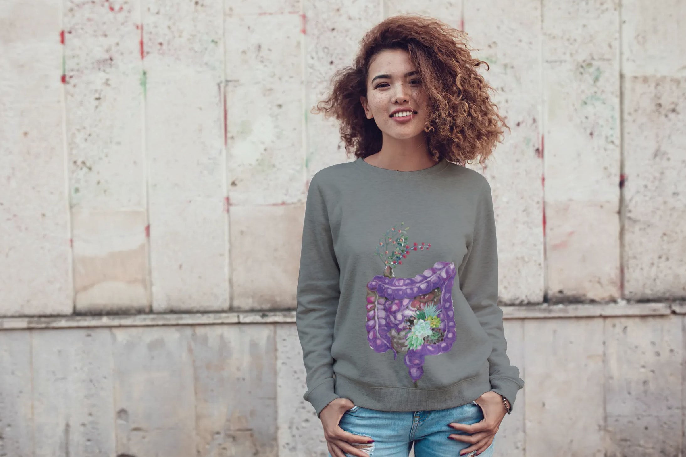 Floral Anatomical Intestines Decor. Watercolor Blooming Human | Etsy