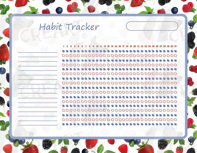 Printable Daily Weekly and Monthly Trackers in Watercolor - Etsy