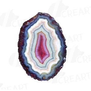 Agate Slice Watercolor, Mineral Agate Slice Clip Art Collection. 14 ...