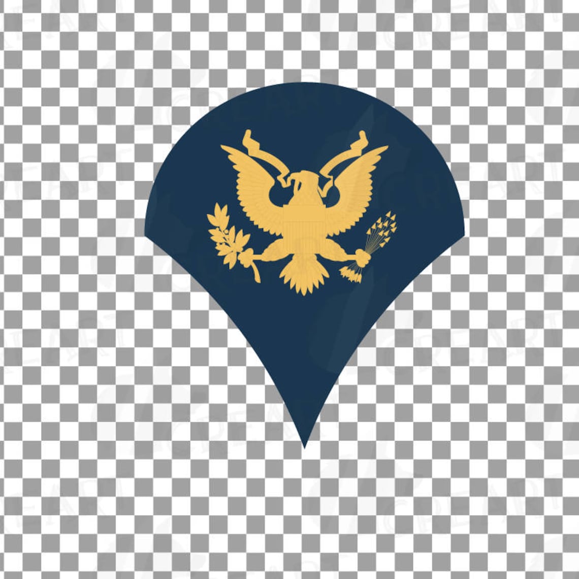 US Army Enlisted Rank Insignia Collection. Military Frame Clip Art Pack ...