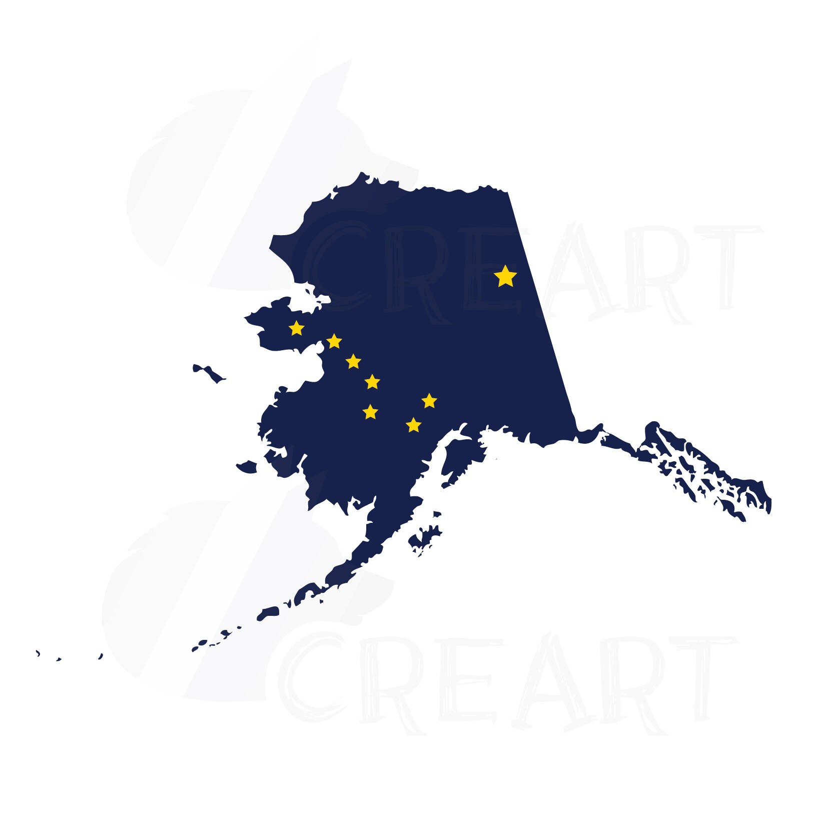 Alaska State Map flag and symbols clipart collection. AI | Etsy