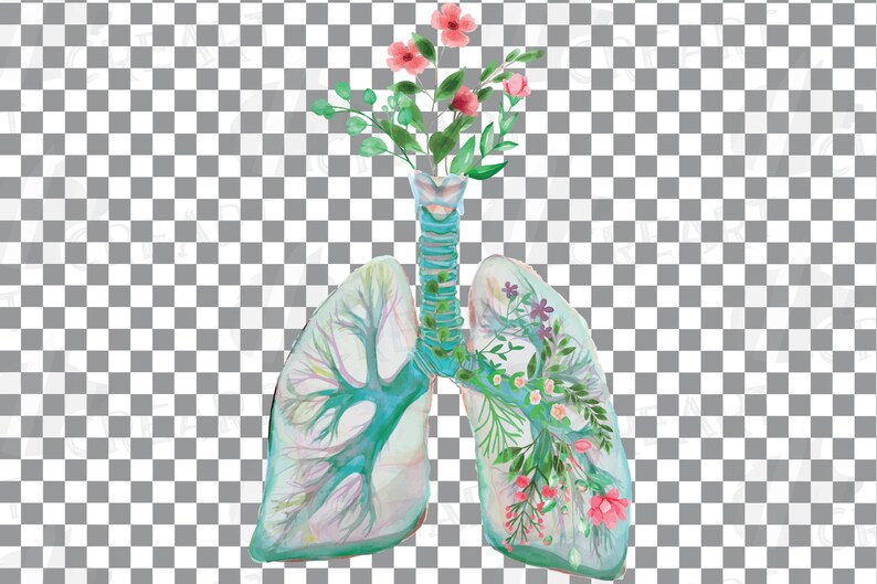 Floral Anatomical Lungs Decor Design. Floral Human Lungs Gift - Etsy