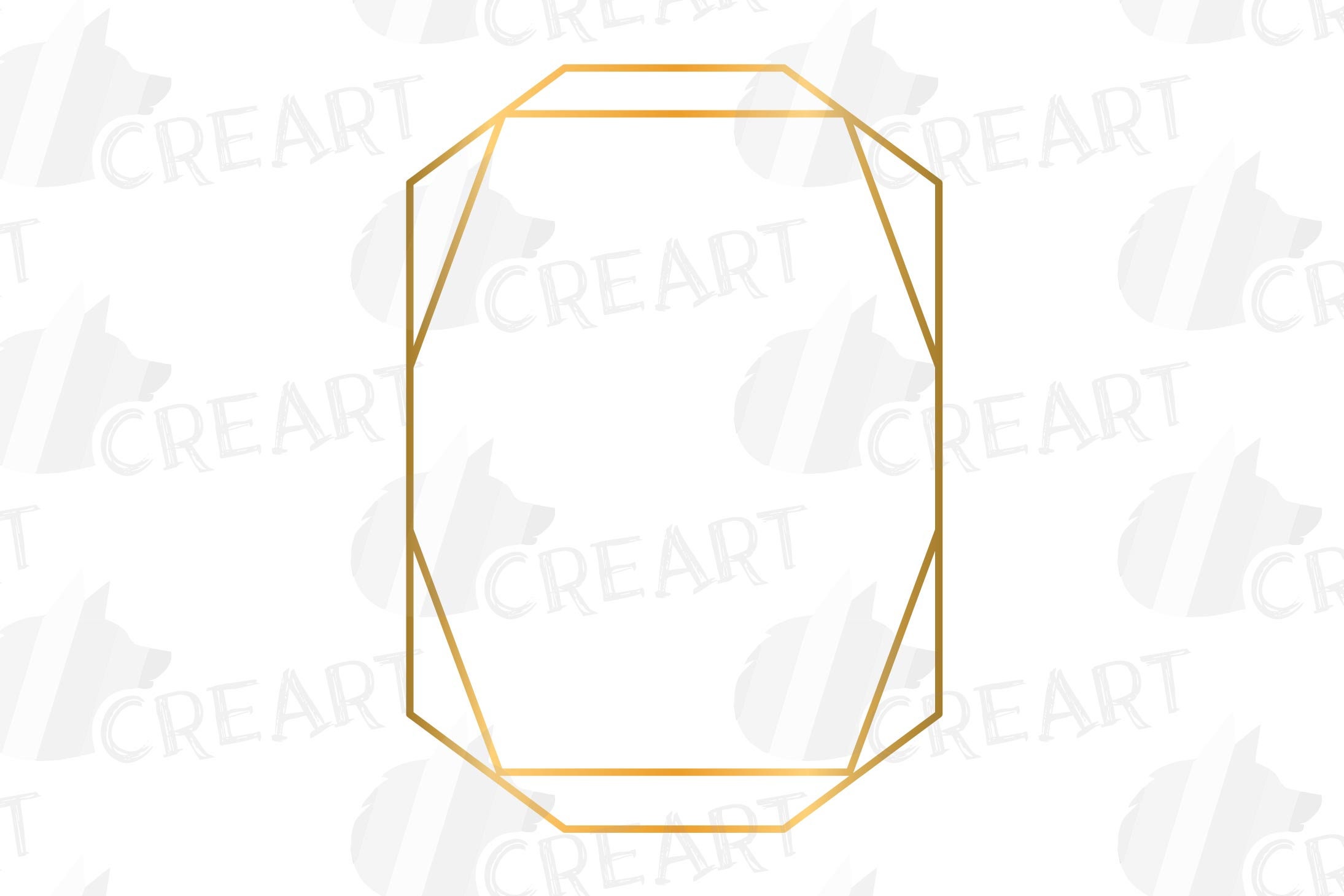 Golden geometric frames clip art. Wedding geo borders | Etsy
