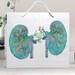 Floral Anatomical Kidneys Decor Design. Floral Human Kidney Clip Art ...