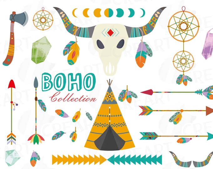 Tribal Clipart Set - Vector, PNG, & JPG Files - 300 DPI High Quality ...