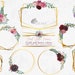 Geometric Frames Clipart: Pink Floral Watercolor Wedding Frames. Pink ...