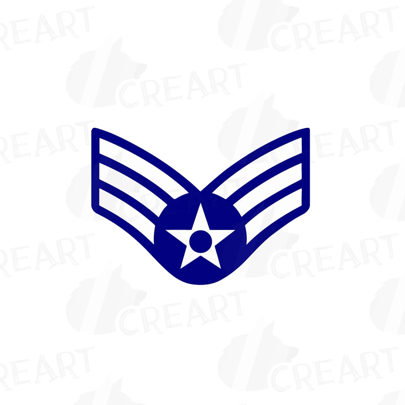 US Air Force Enlisted Rank Insignia Vector Collection. United States ...