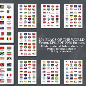 Flags Collection of the World Ready to Printable Clip Art. 294 ...