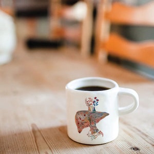 Autumn Blooming Liver Decor Design. Floral Human Liver Gift Art ...