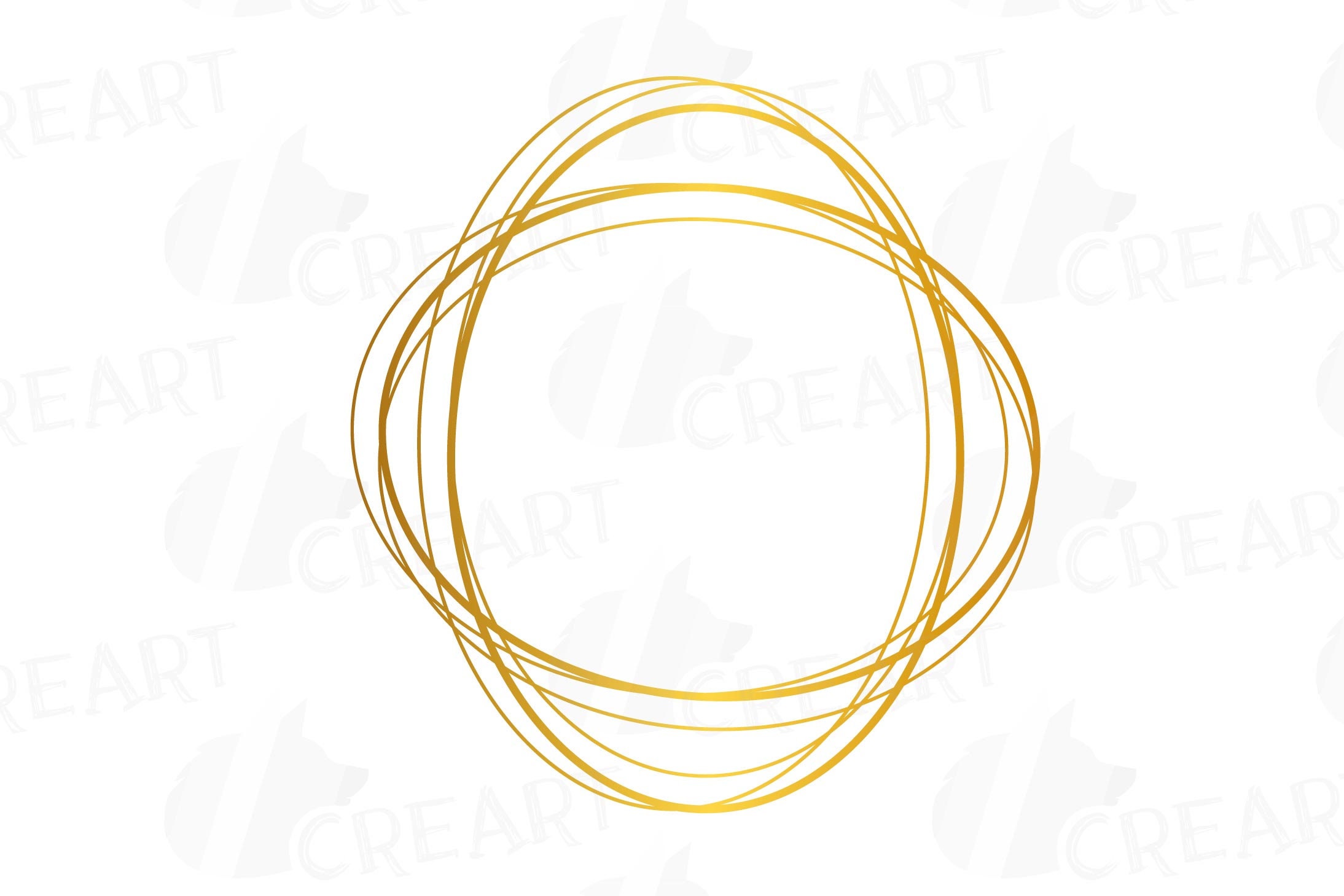Golden wire frames lineal frames clip art wedding | Etsy