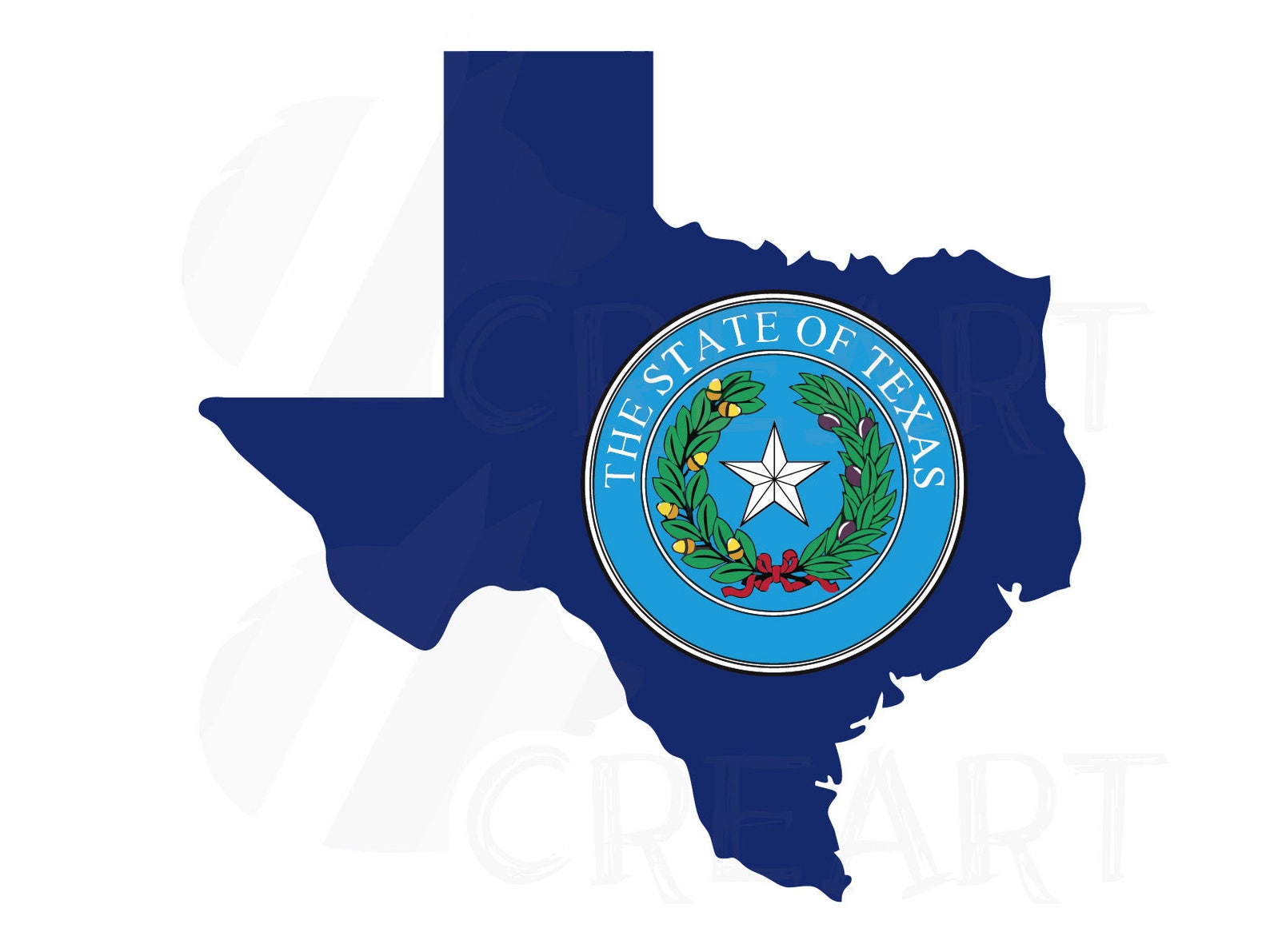 Texas State Seal and Map Clip Art Collection (digital Download) - Etsy