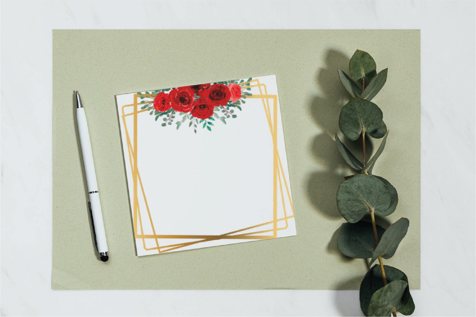 Red Rose Wedding Floral Templates. Watercolor True Red Rose | Etsy Canada