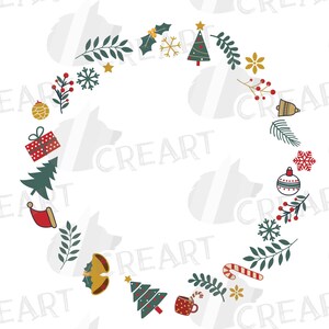 Christmas Elements Printable Clip Art Pack, Printable Merry Christmas ...