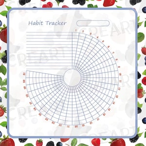 Printable Daily, Weekly and Monthly Trackers in Watercolor Forest Berry ...