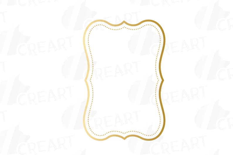Golden Frames Clip Art: Ornate Calligraphic Borders (digital Download ...