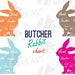 Butcher Rabbit Diagram Clip Art. Printable Rabbit Chart, Rabbit Cuts ...