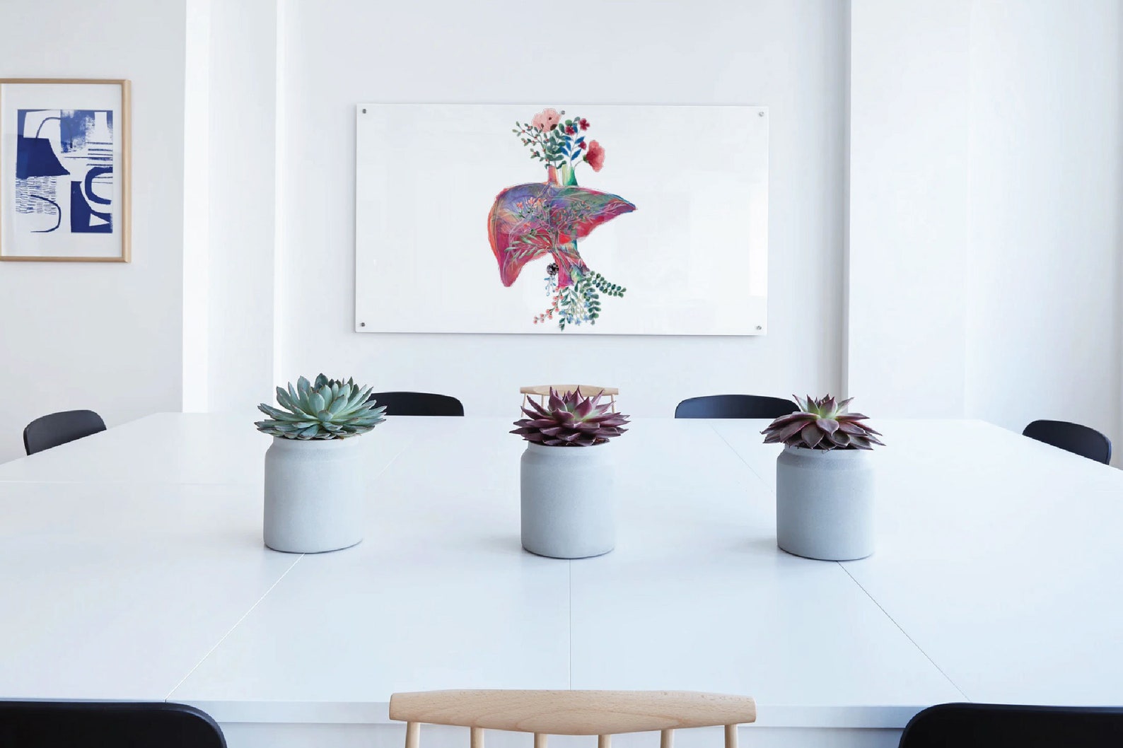 Floral Anatomical Liver Decor Design. Floral Human Liver Gift Art ...