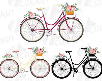 Bicycles Clip Art | Etsy