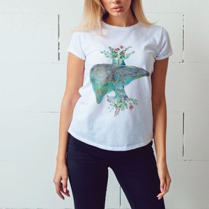 Floral Anatomical Liver Decor Design. Floral Human Liver Gift Art ...