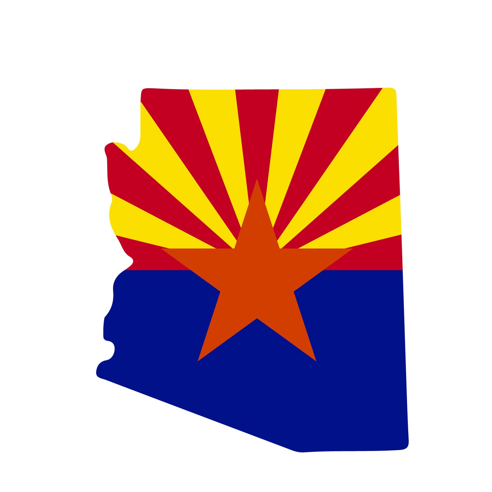 Arizona State Map flag and symbols clipart collection. AI | Etsy