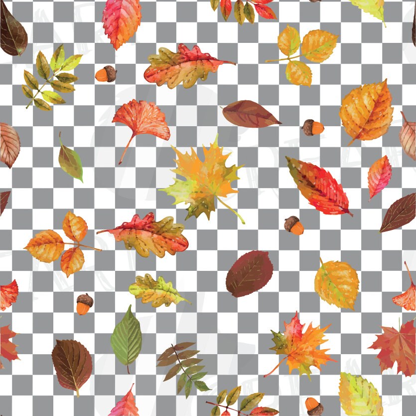 Watercolor Fall Leaves Printable Digital Paper. Colorful - Etsy