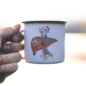 Autumn Blooming Liver Decor Design. Floral Human Liver Gift Art ...