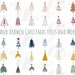 Modern Colorful Christmas Trees and Shapes Clip Art Collection. Boho ...