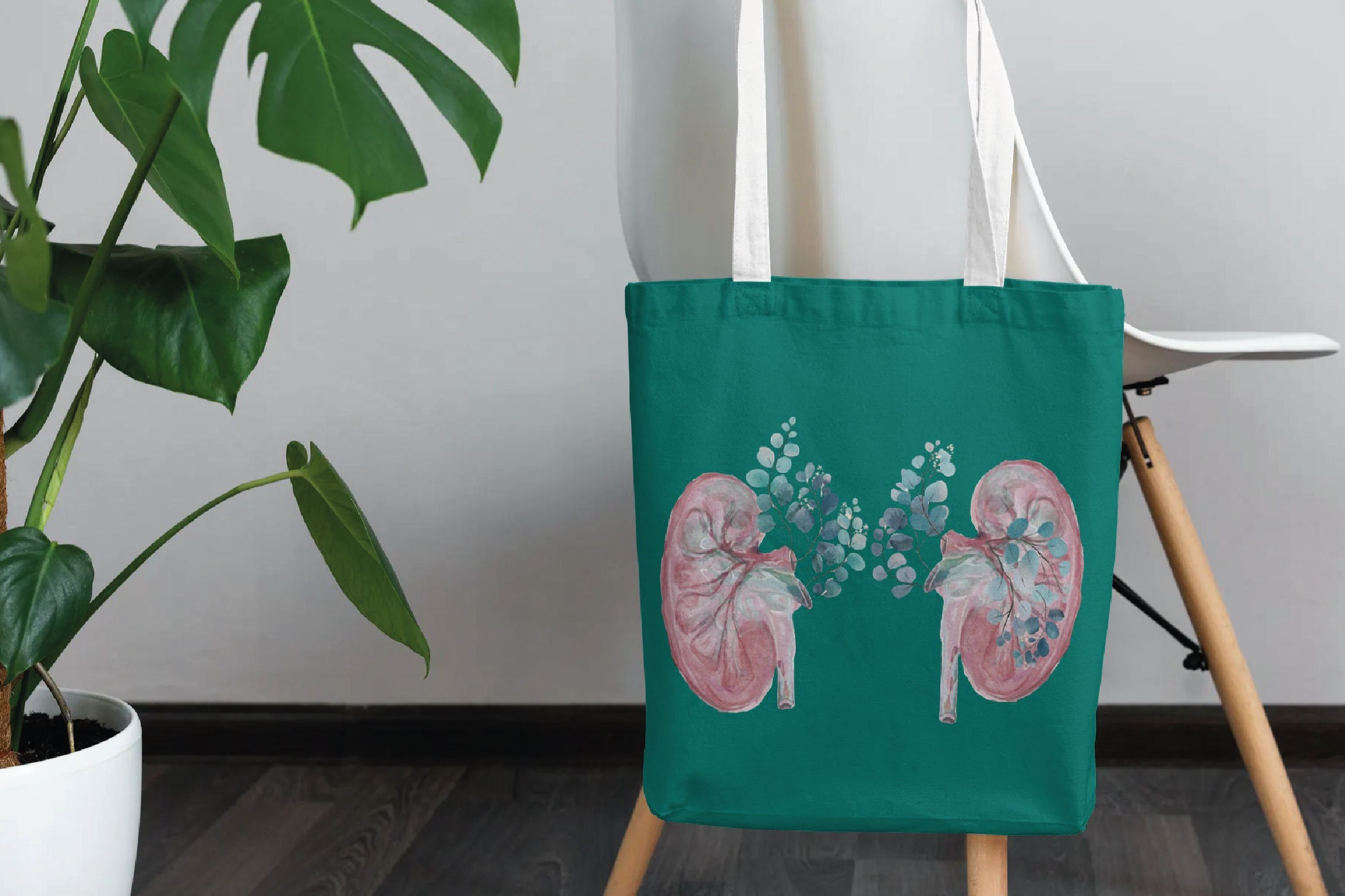 Pink Blush Anatomical Kidneys With Eucalyptus. Floral Human - Etsy Canada