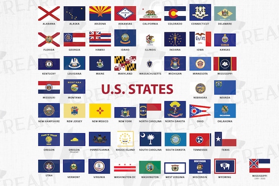 50 American States Flag Pack Ubicaciondepersonas Cdmx Gob Mx
