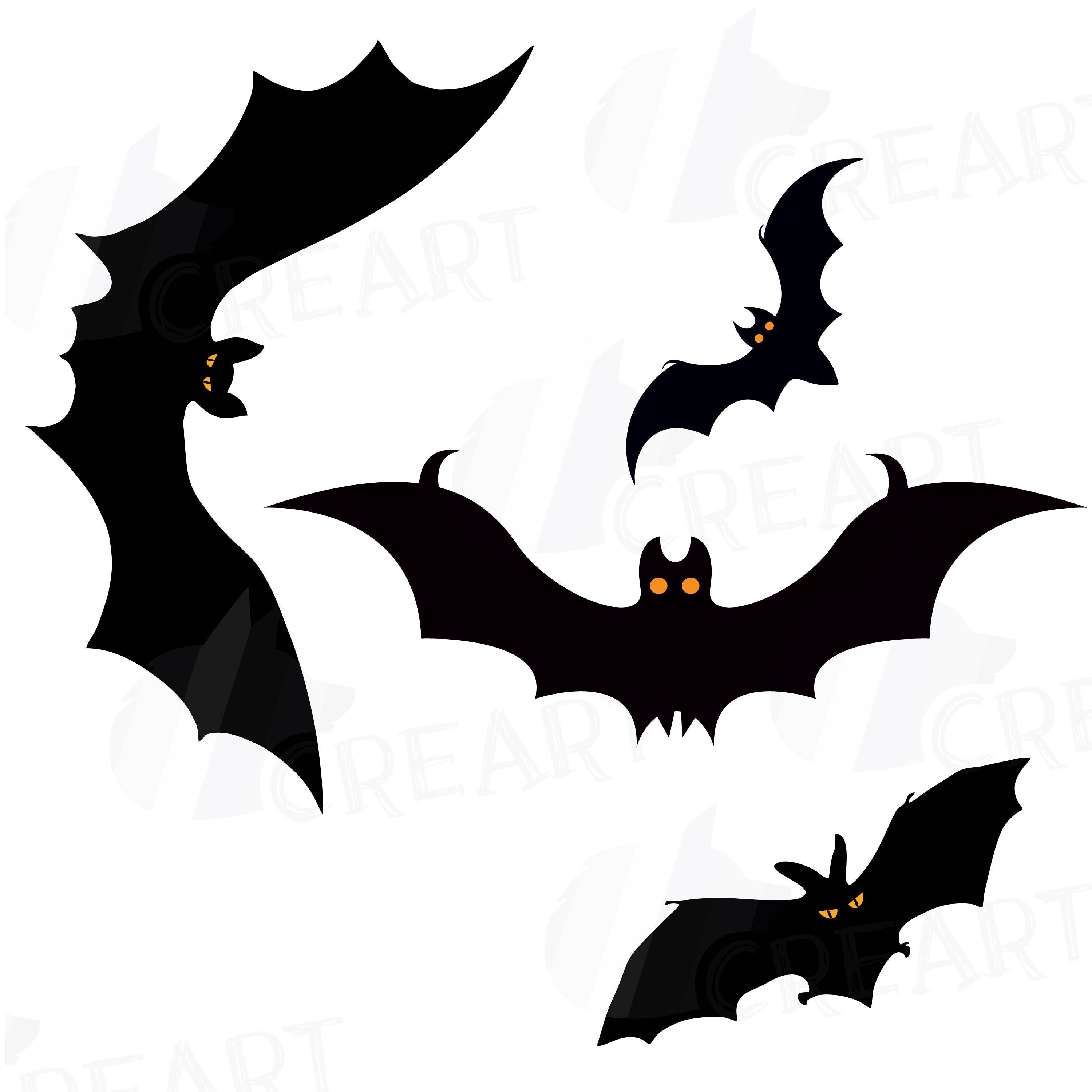 Halloween Clipart Pack Witch Clip Art Bats and Spyders - Etsy