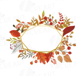 Autumn Frames Watercolor Clip Art Pack, Fall Leaves Design Borders ...