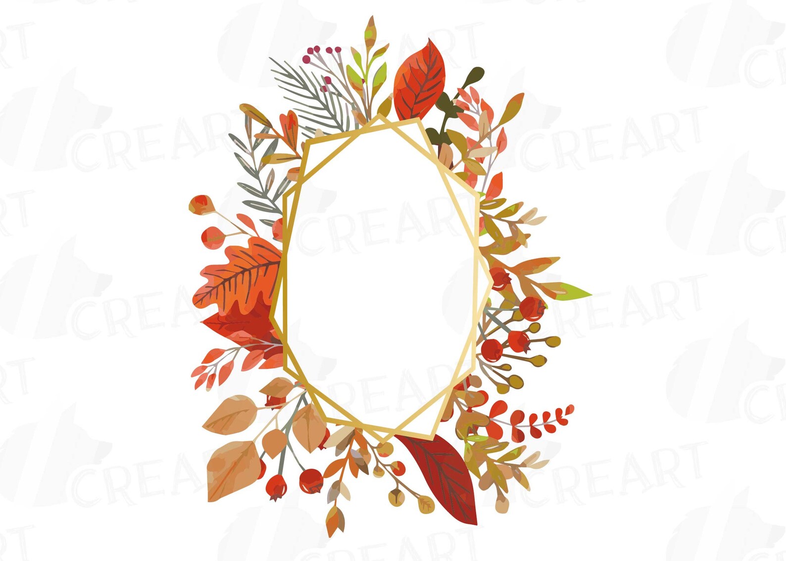 Autumn Frames Watercolor Clip Art Pack Fall Leaves Design - Etsy
