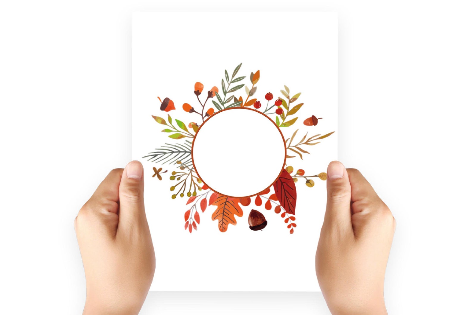 Fall Greeting Card Templates Clip Art. Fall Wedding | Etsy