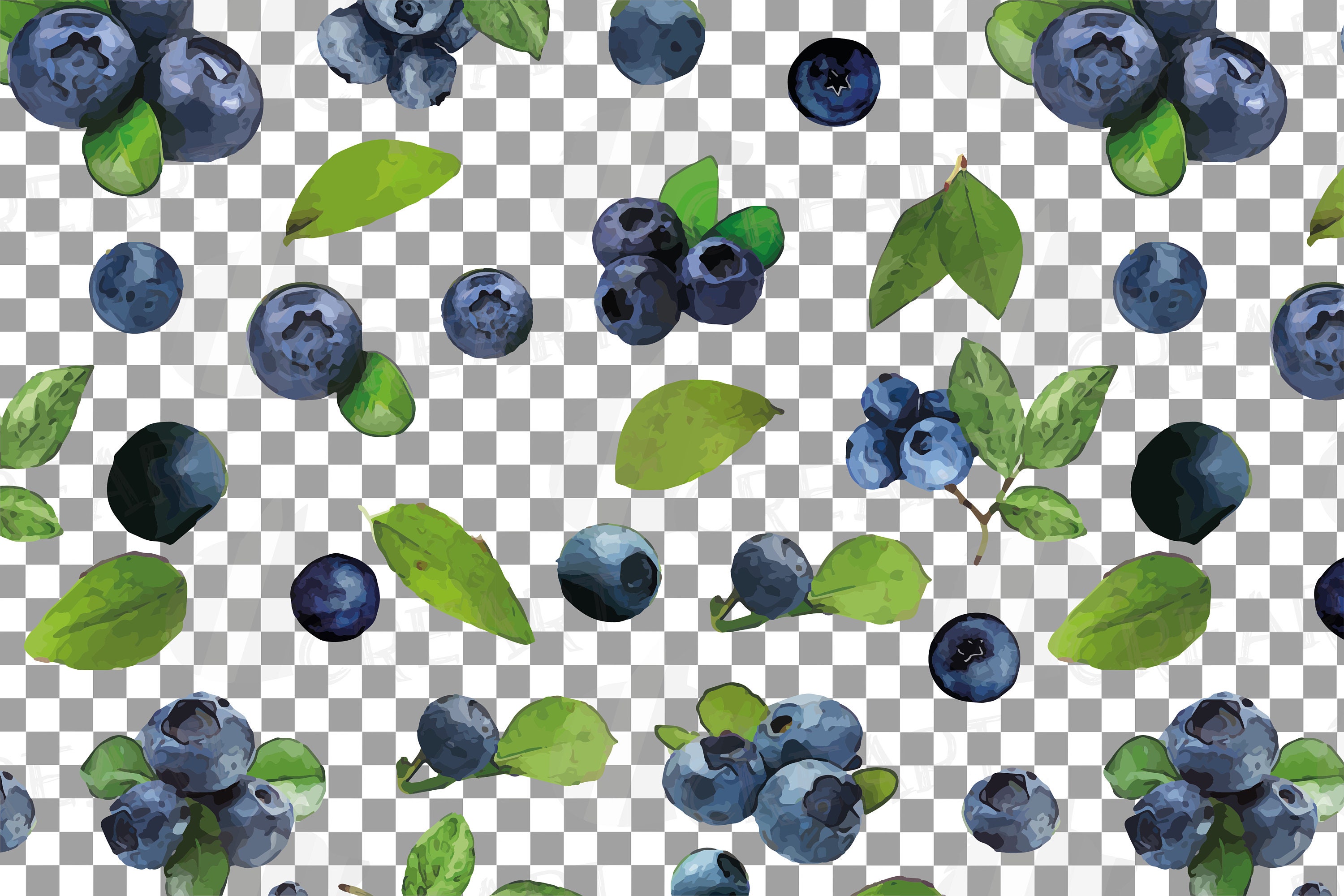 Delicious berries seamless pattern berries digital paper | Etsy